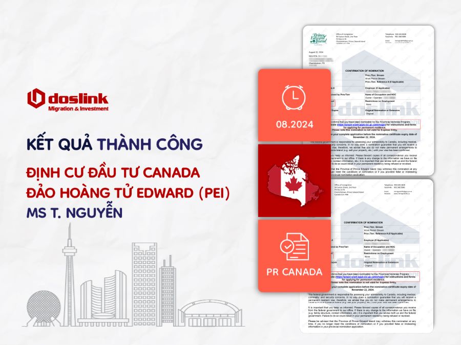 Kết quả định cư đầu tư Canada PEI - Hành trình lấy PR Canada
